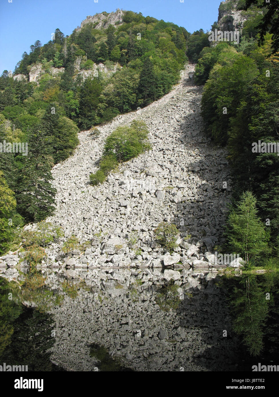 Looking-glass lake in the Vosges in France Stock Photo - Alamy
