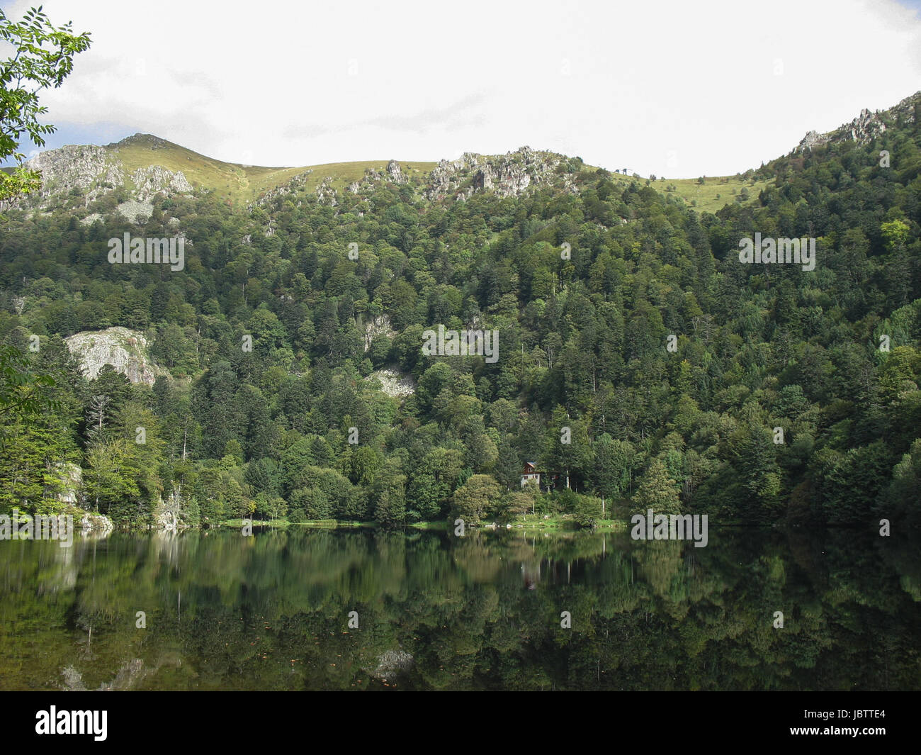 Looking-glass lake in the Vosges in France Stock Photo - Alamy