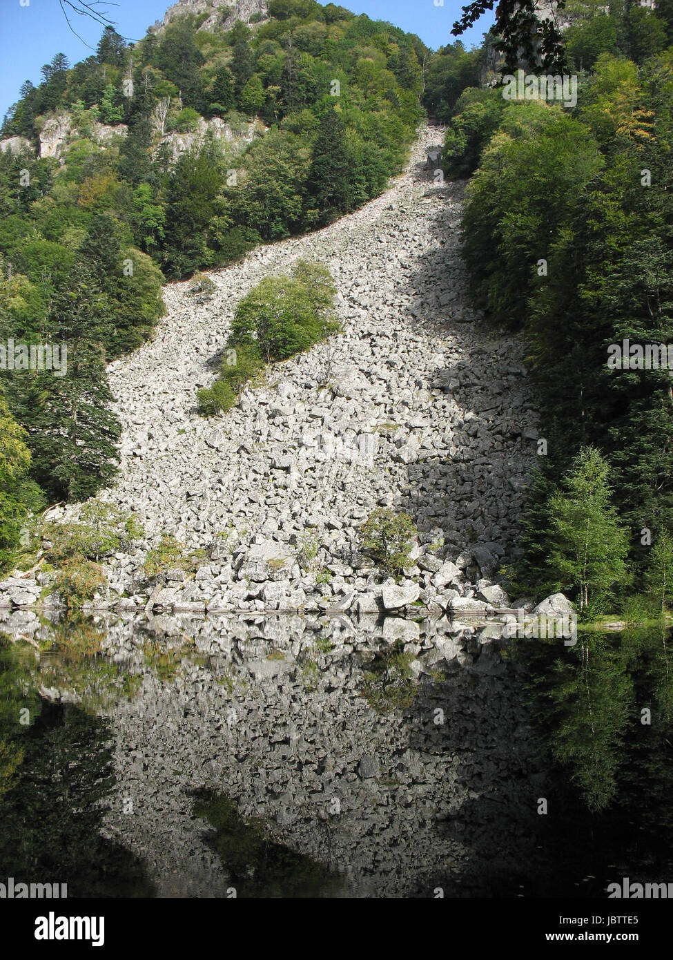 Looking-glass lake in the Vosges in France Stock Photo - Alamy