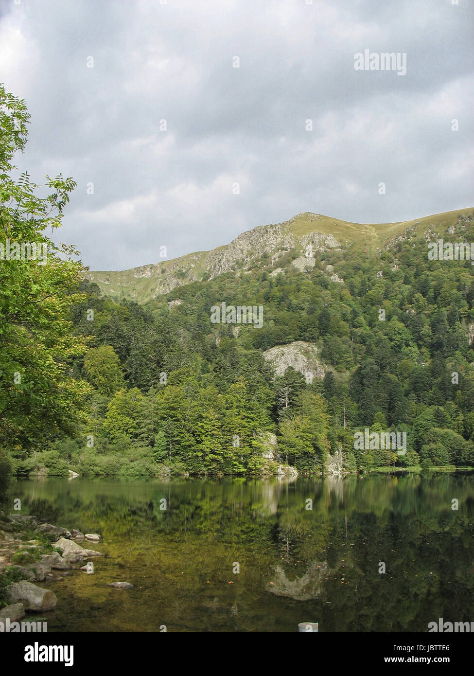 Looking-glass lake in the Vosges in France Stock Photo - Alamy
