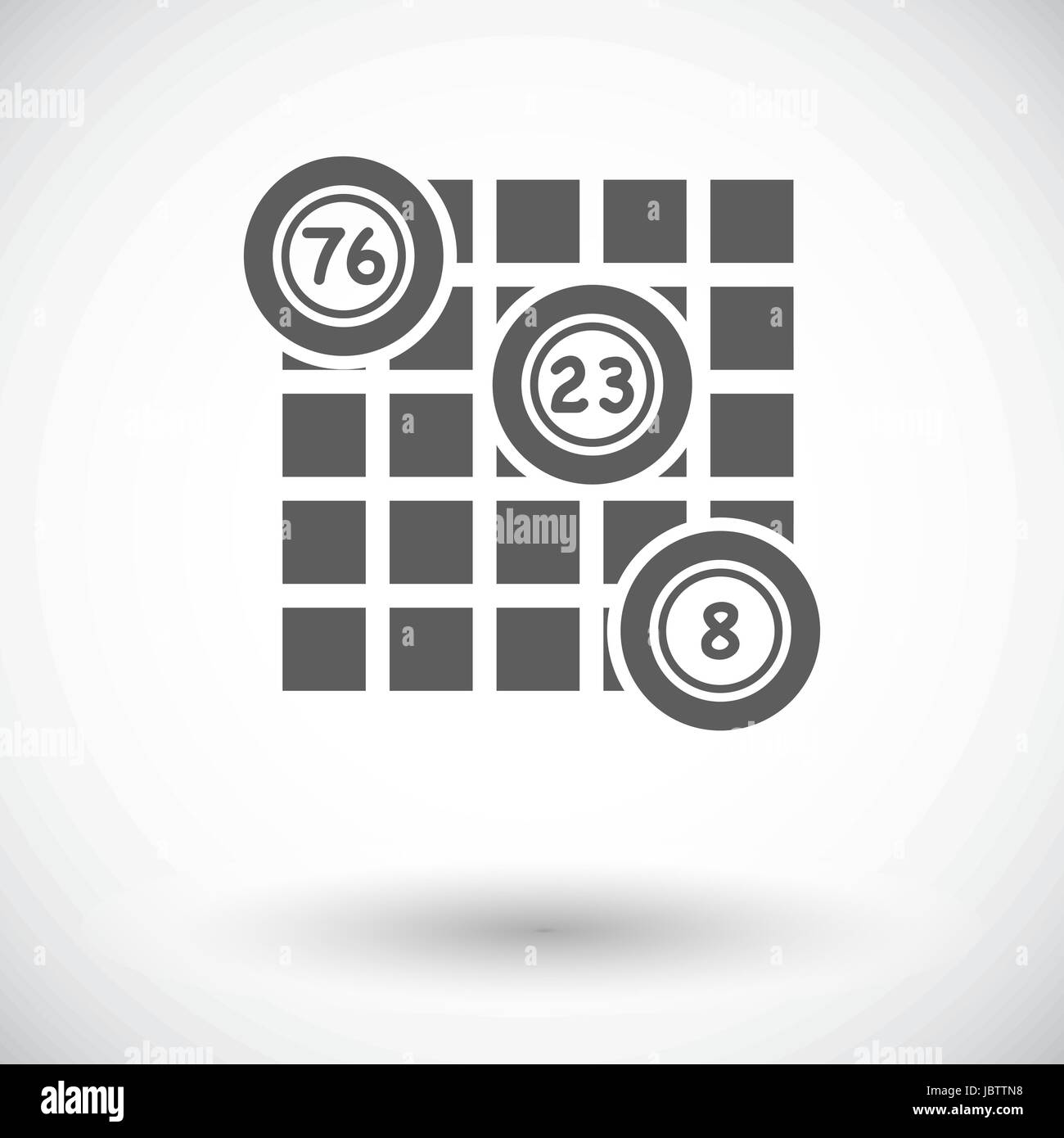 Keno. Single flat icon on white background. Vector illustration Stock ...