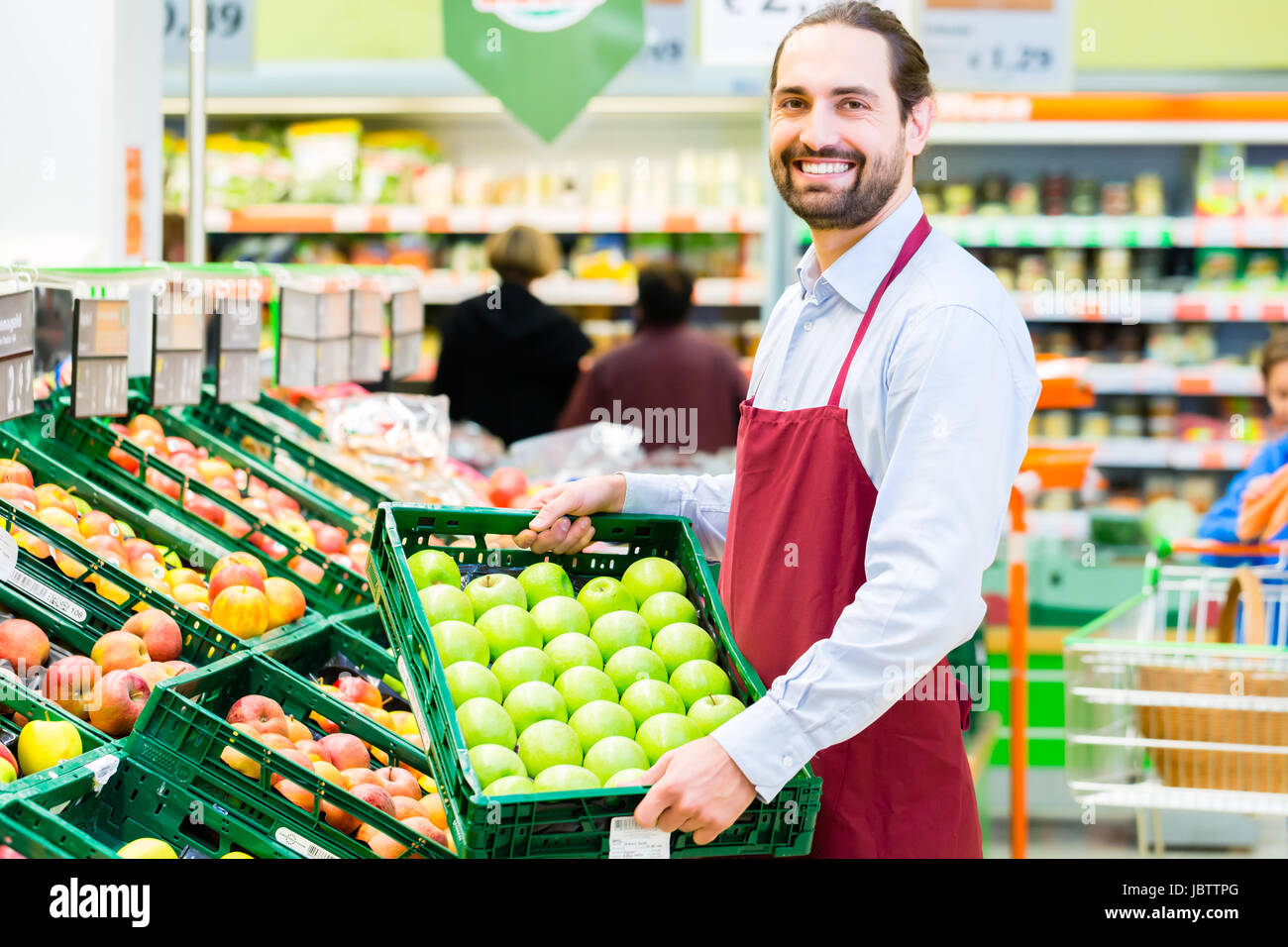 Hypermarket clerk hi-res stock photography and images - Alamy