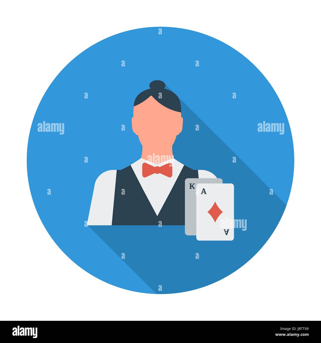 Live dealer. Flat vector icon for mobile and web applications. Vector ...