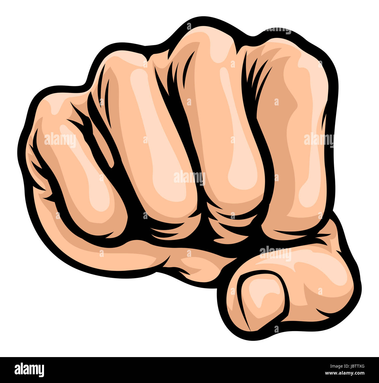 A pop art comic book style punching cartoon fist Stock Photo - Alamy