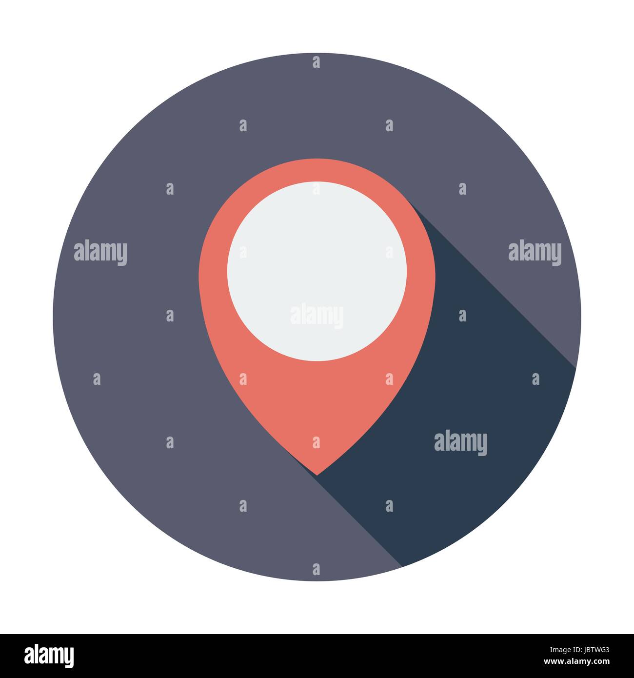 Map pointer single flat hi-res stock photography and images - Alamy