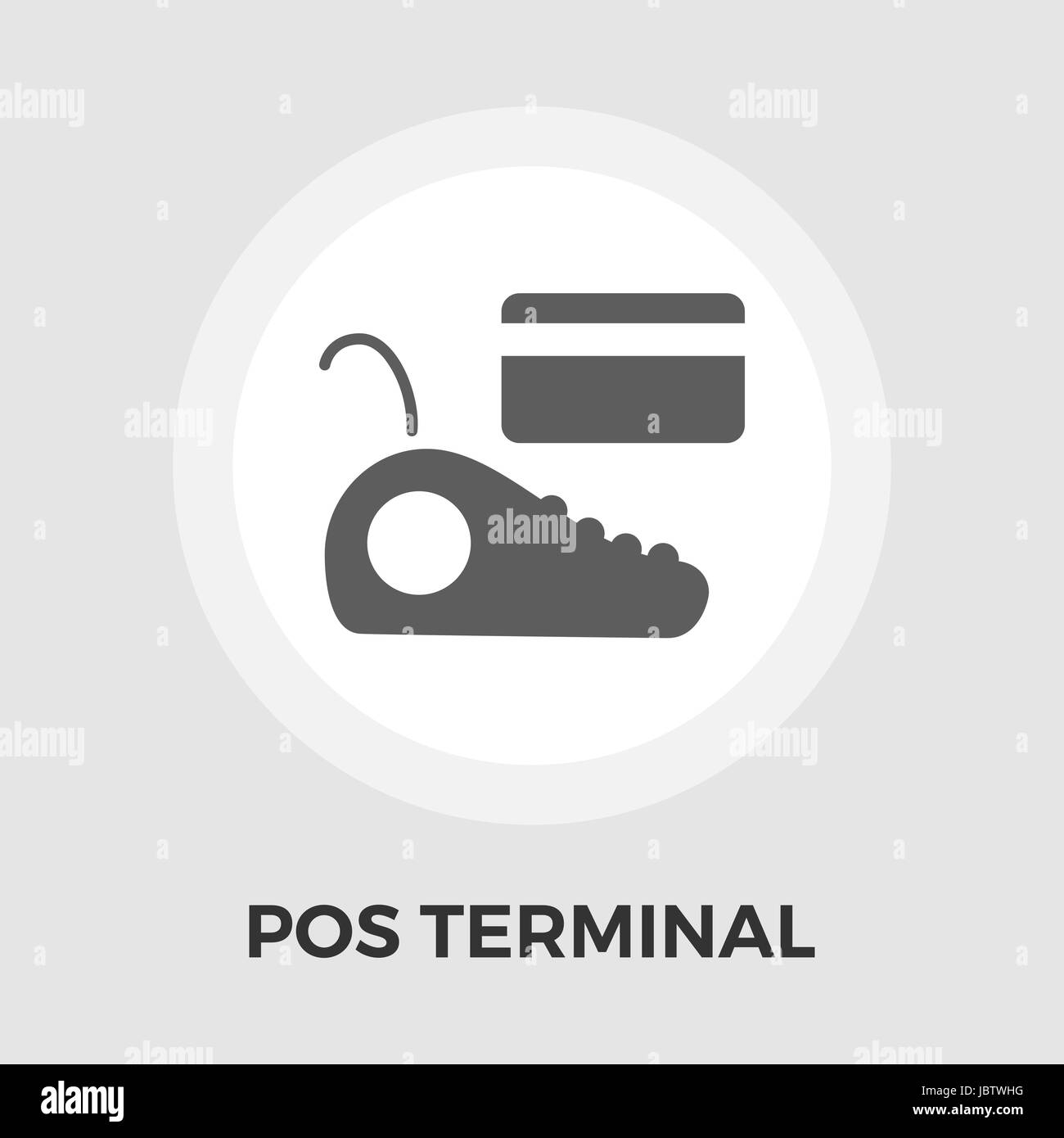 POS terminal icon vector. Flat icon isolated on the white background ...