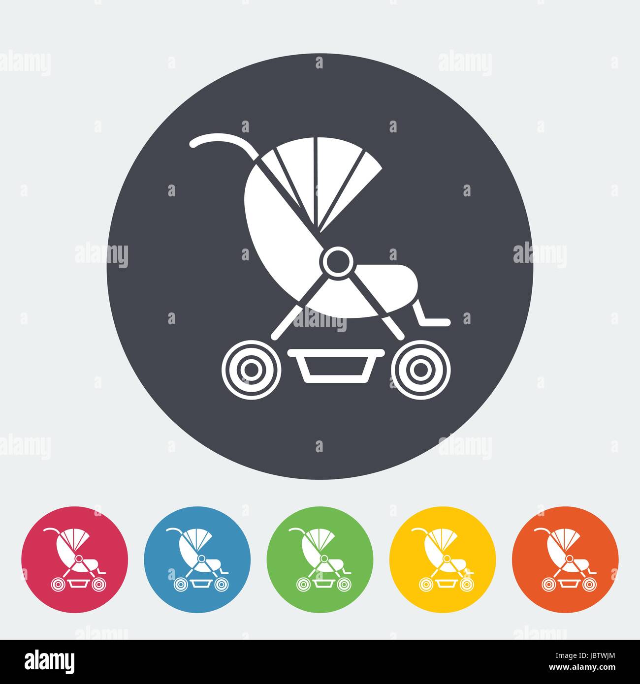 Pram icon. Flat vector related icon for web and mobile applications. It ...