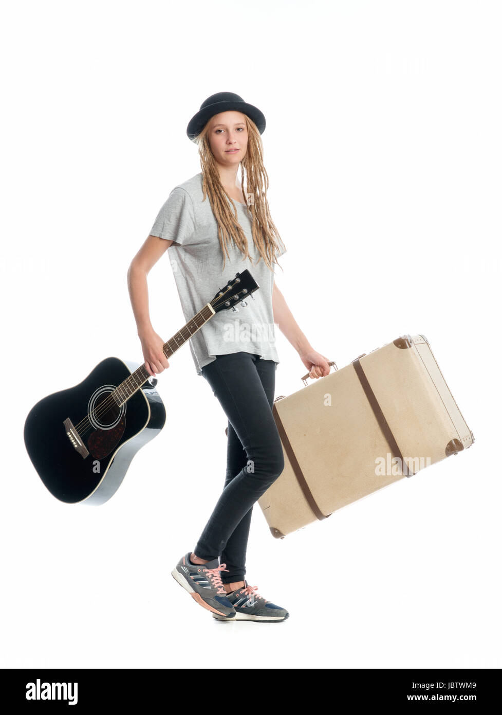 woman make music Stock Photo - Alamy