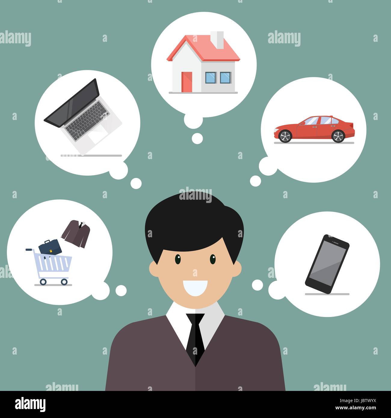 Buying a dream car Stock Vector Images - Alamy