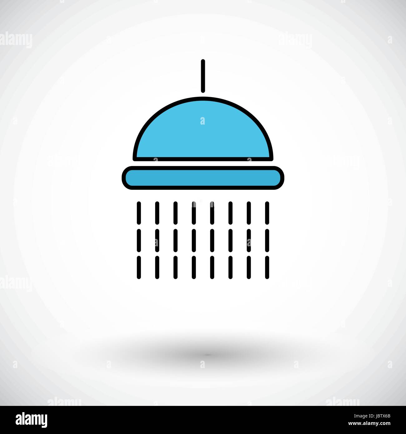 Shower. Flat icon on the white background for web and mobile ...