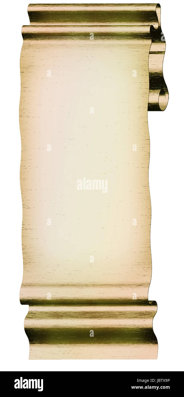 Digital illustration of a scrolling banner or list. Includes a clipping ...