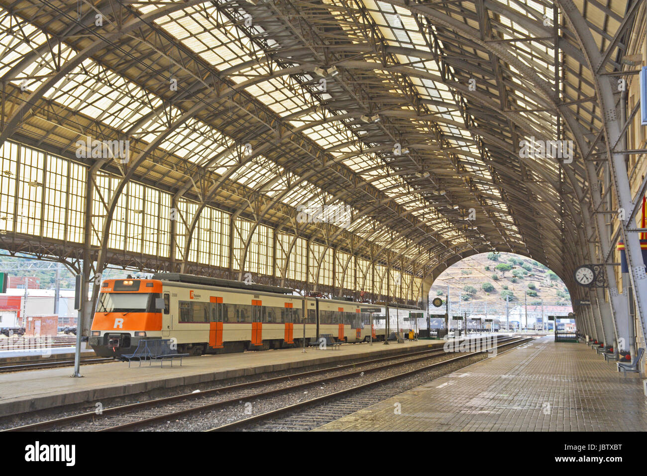 interior of Portbou railway station, Carrer Claudi Planas, Catalogna ...