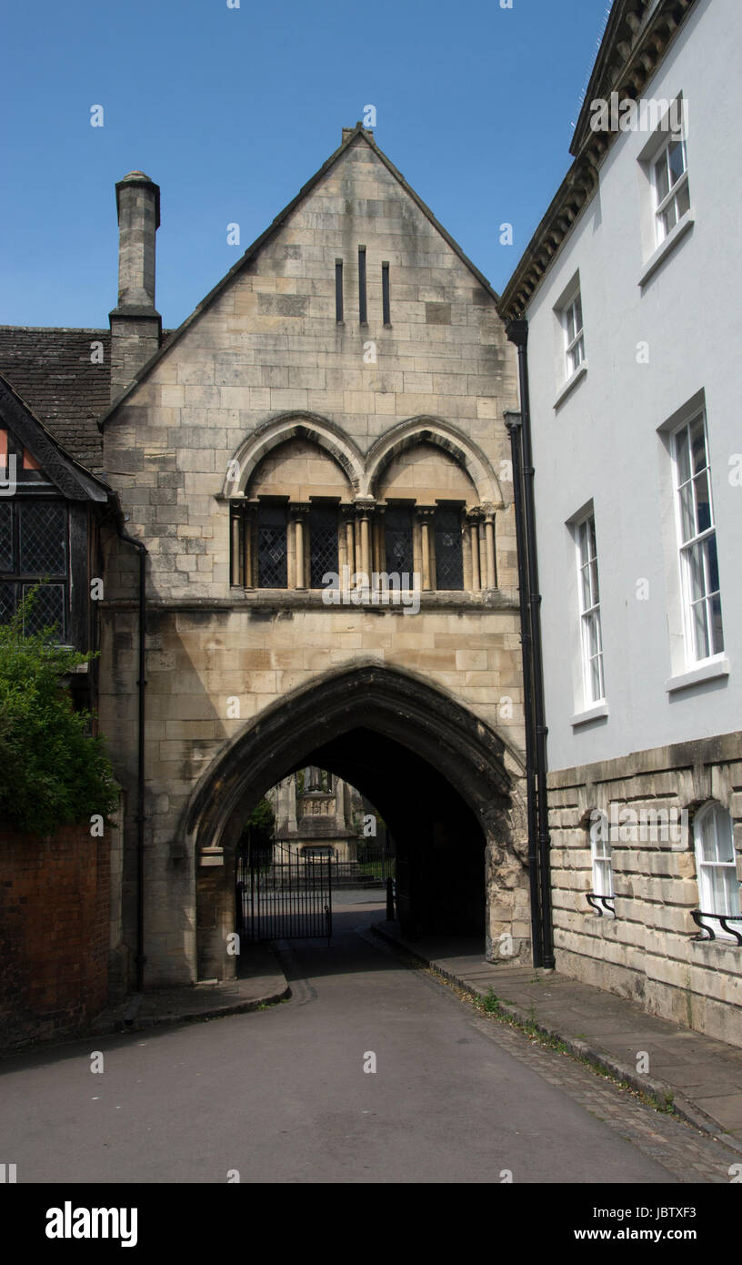 GLOUCESTERSHIRE; GLOUCESTER; ST.MARY'S GATE GATEWAY TO GLOUCESTER ABBEY ...