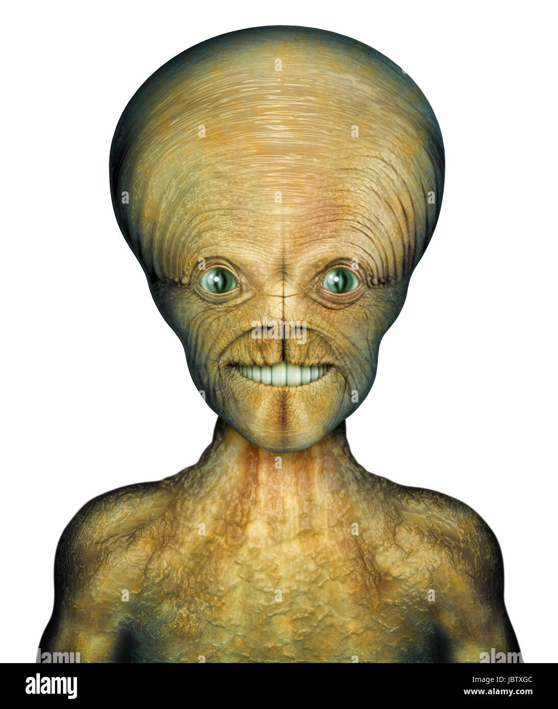 Digital Illustration of an alien Stock Photo - Alamy