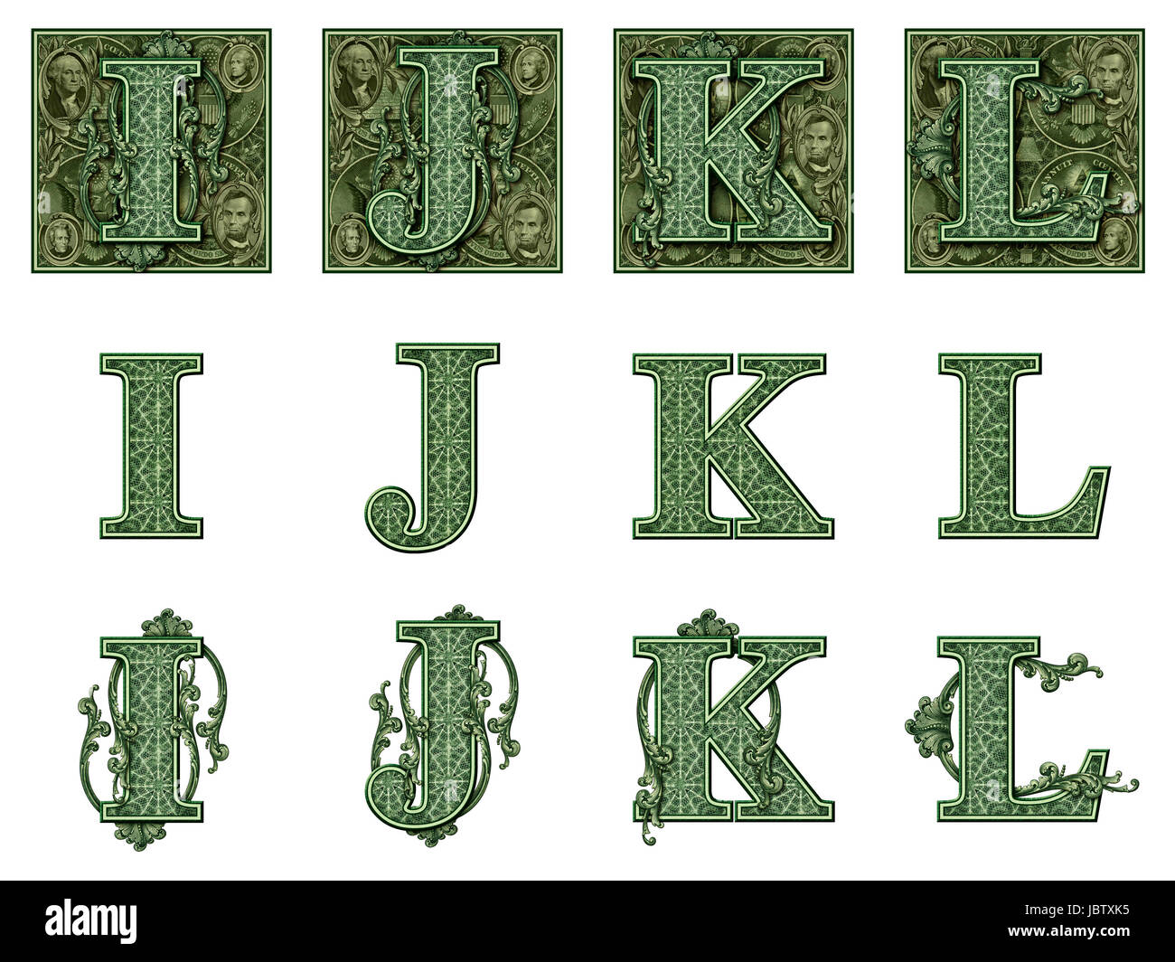 Photo-Illustration using parts of U.S. currency bills retouched and re ...
