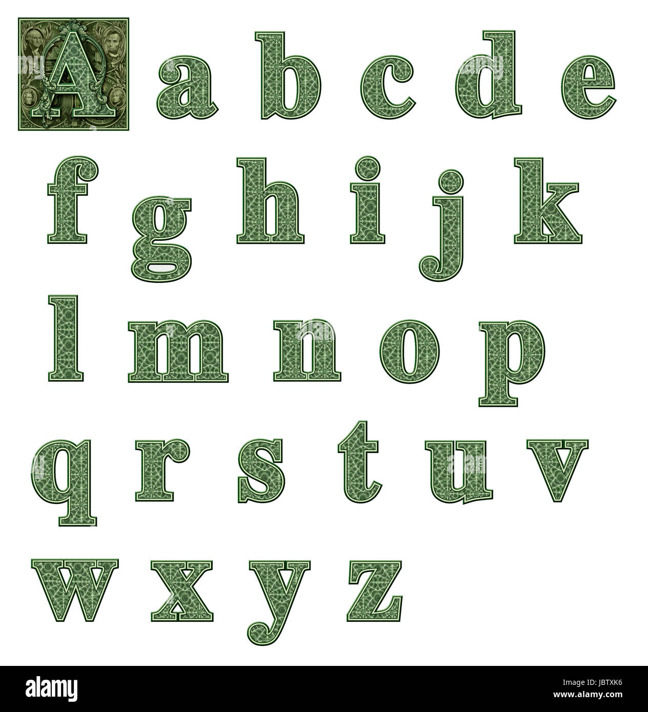 Photo-Illustration using parts of U.S. currency bills retouched and re ...