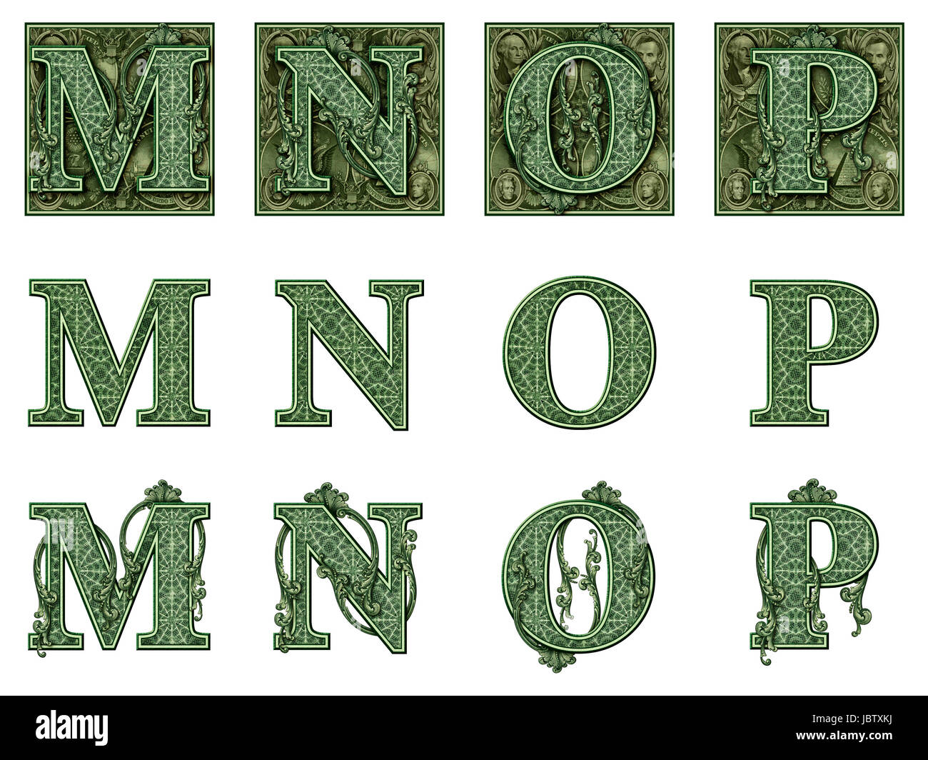 Photo-Illustration using parts of U.S. currency bills retouched and re ...