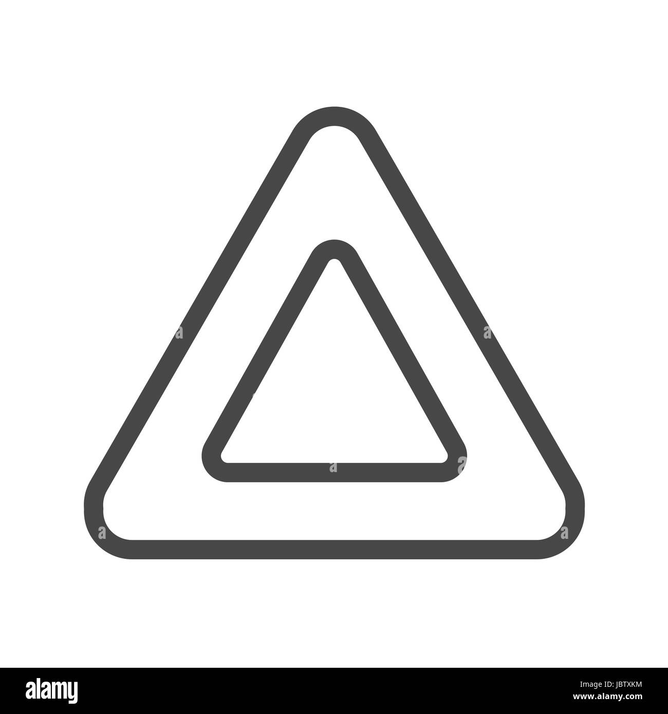 Triangle Thin Line Vector Icon. Flat icon isolated on the white ...