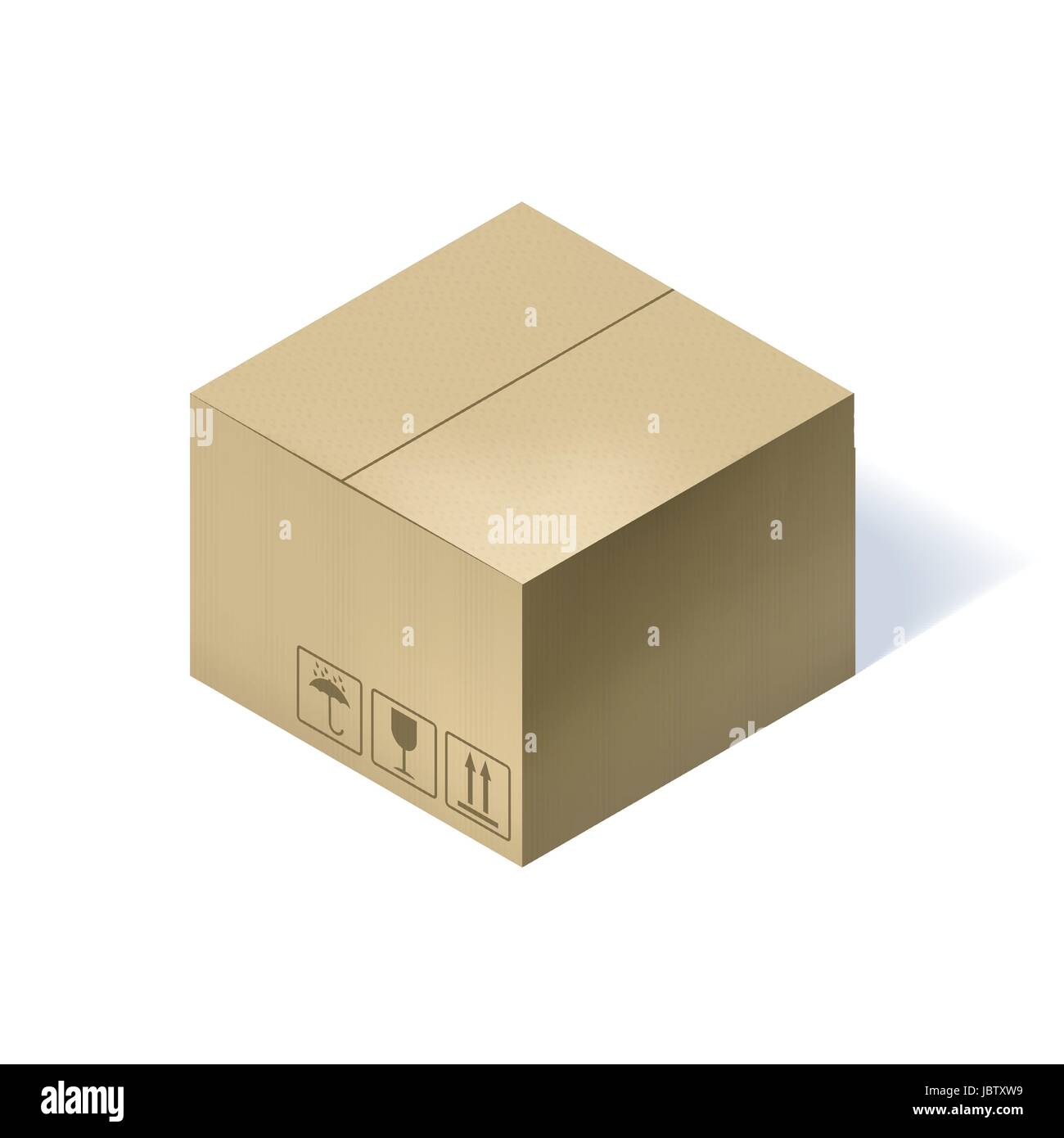 Cardboard box closed with tape Stock Vector Images - Alamy