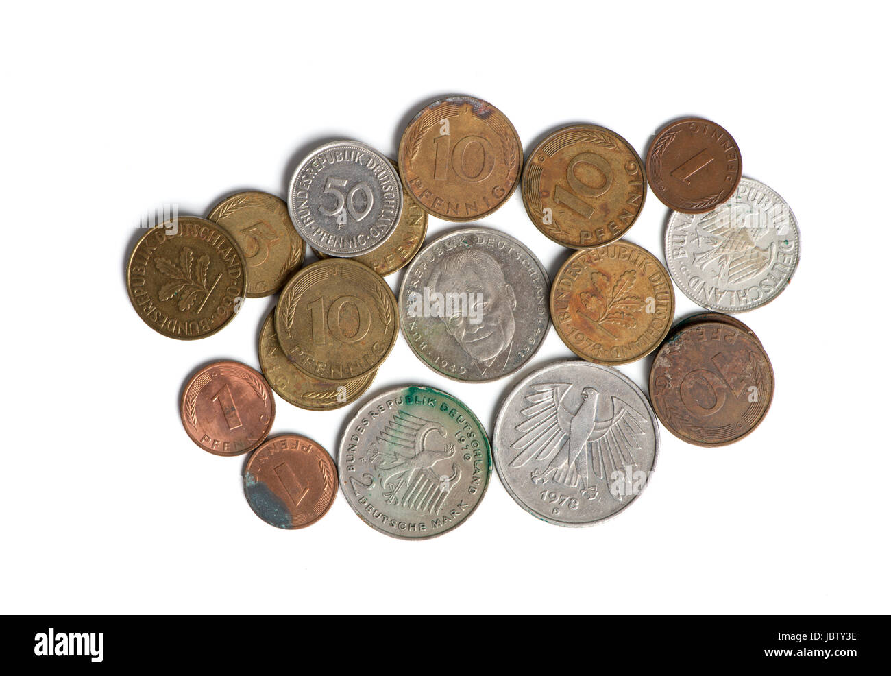German pfennig coins hi-res stock photography and images - Alamy