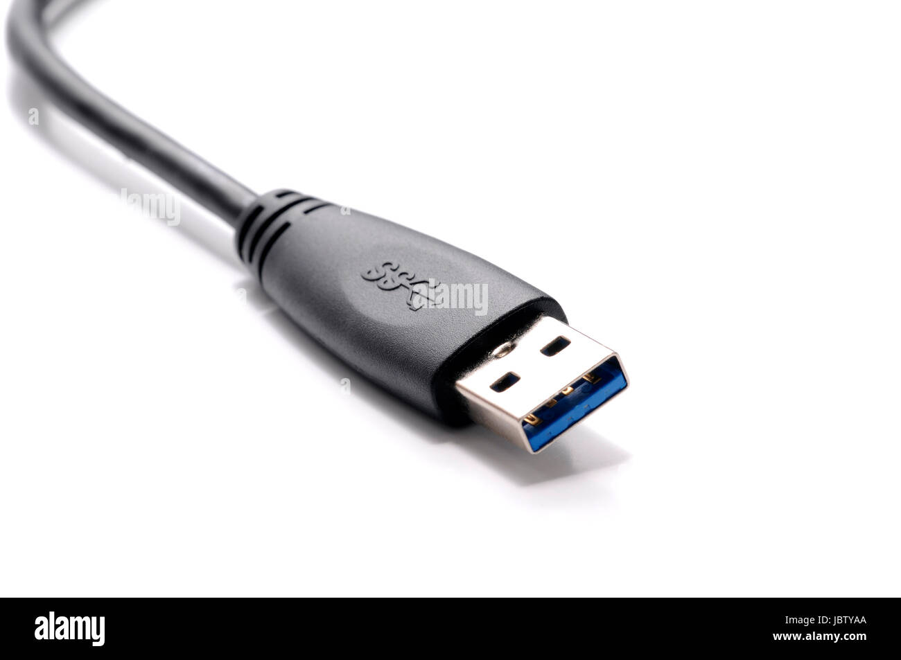 Universal Serial Bus (USB) standard for computer connectivity on white ...