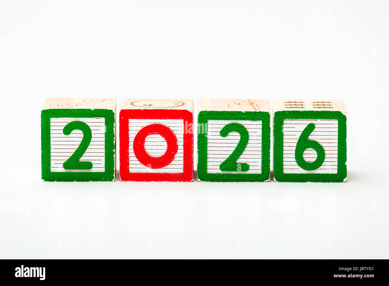 Wood block number 2026 hi-res stock photography and images - Alamy