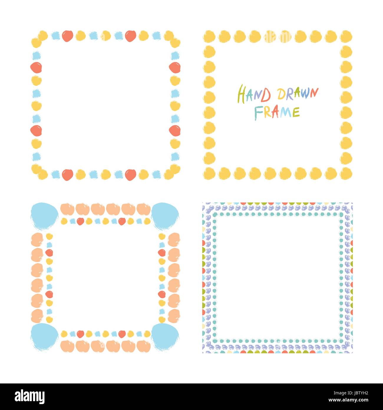 Colorful abstract frame set Stock Vector Image & Art - Alamy