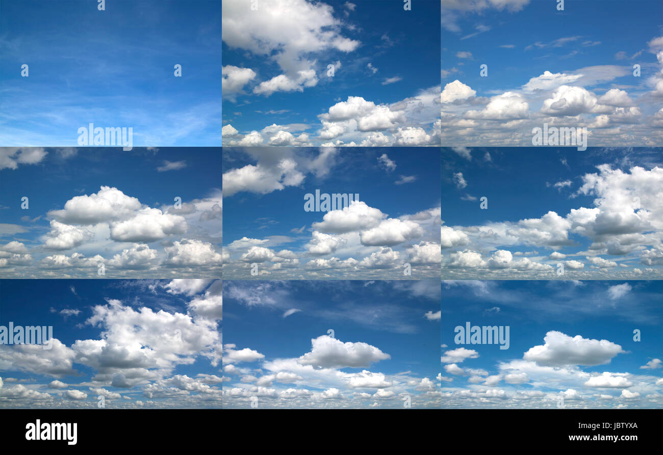 Sky, fresh air, nature, abstract background with white clouds Stock ...