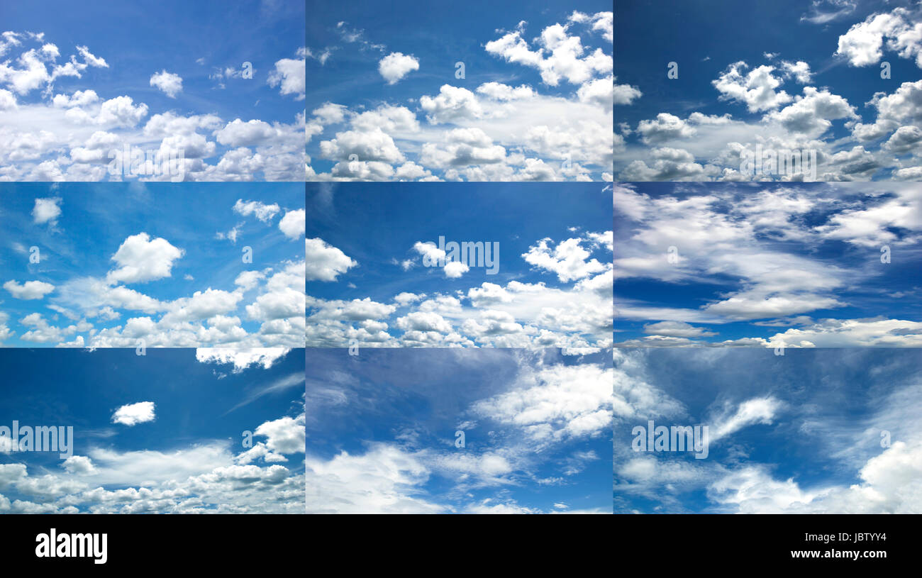 Sky, fresh air, nature, abstract background with white clouds Stock ...