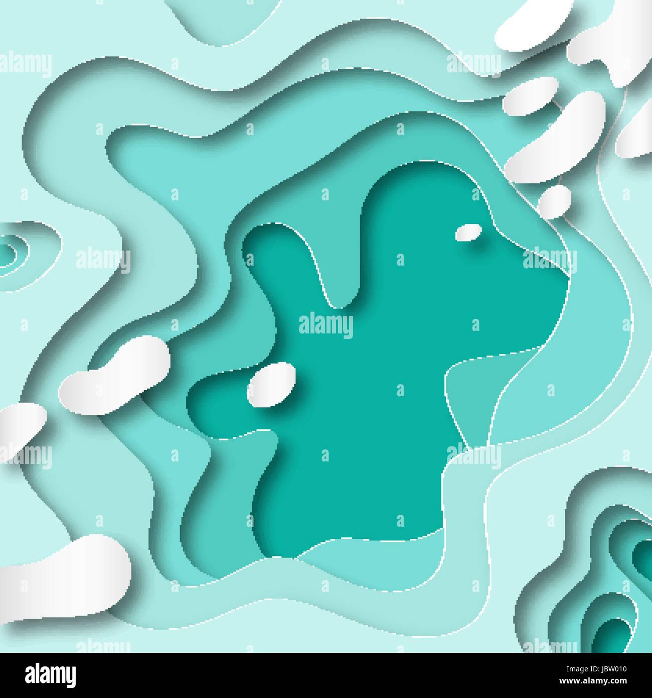 3D abstract background with paper cut shapes. Vector design layout for ...