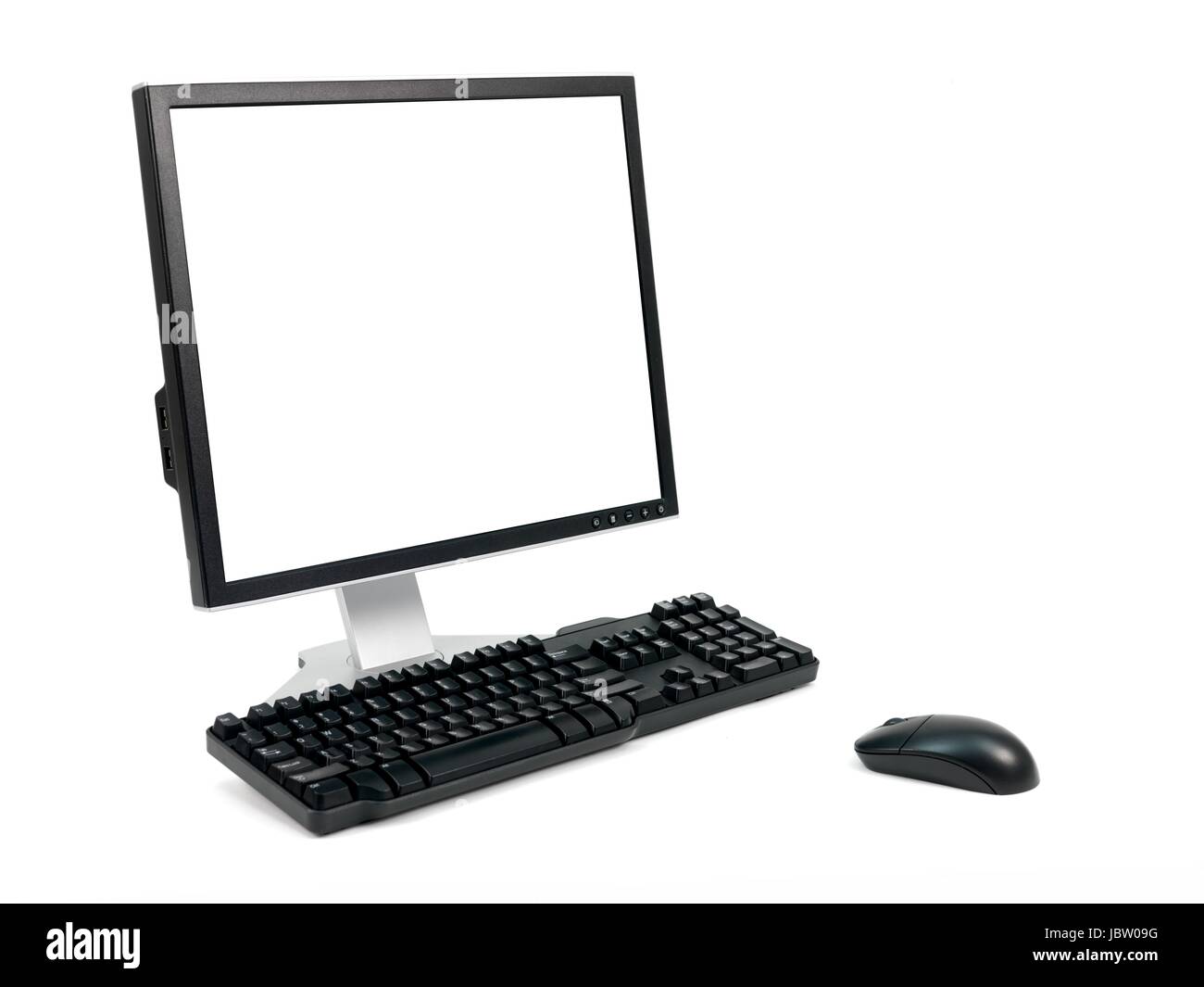 A desktop computer isolated against a white background Stock Photo - Alamy