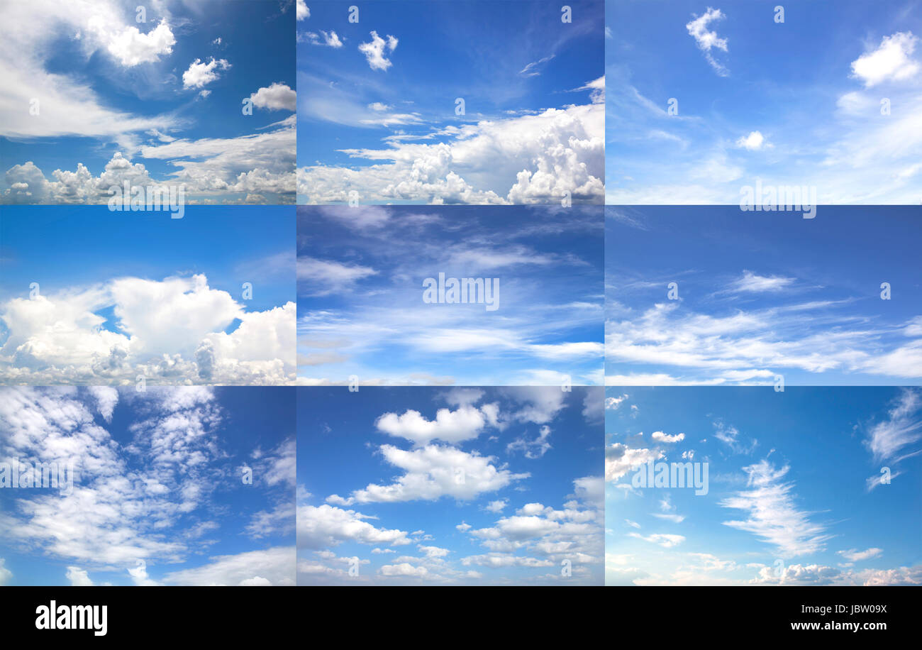 Sky, fresh air, nature, abstract background with white clouds Stock ...