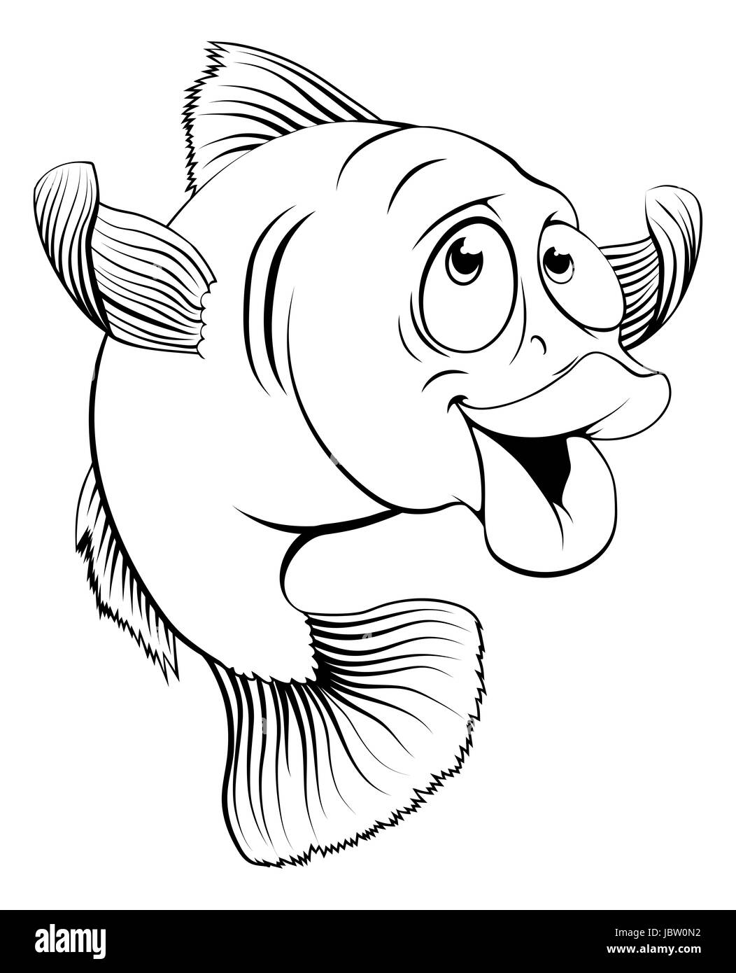 Cartoon happy fish hi-res stock photography and images - Alamy