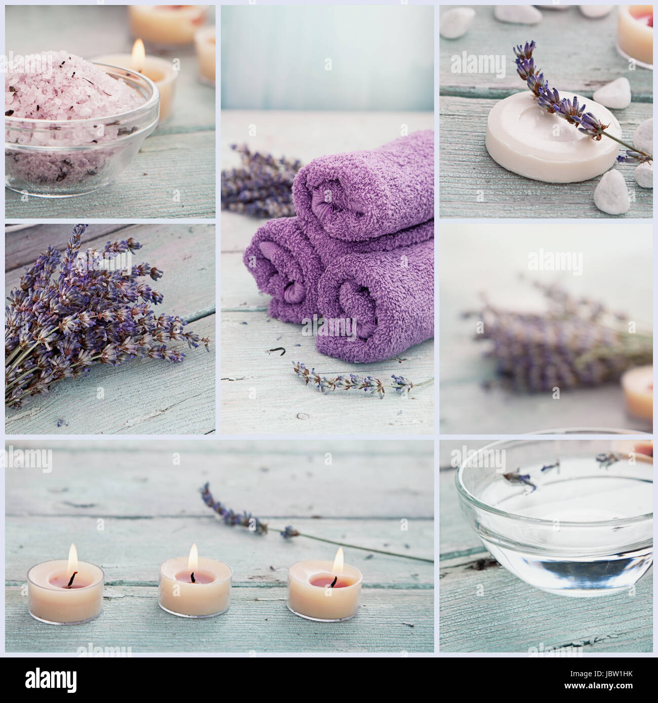 Spa collage series. Spa collage made of five images. Floral water ...
