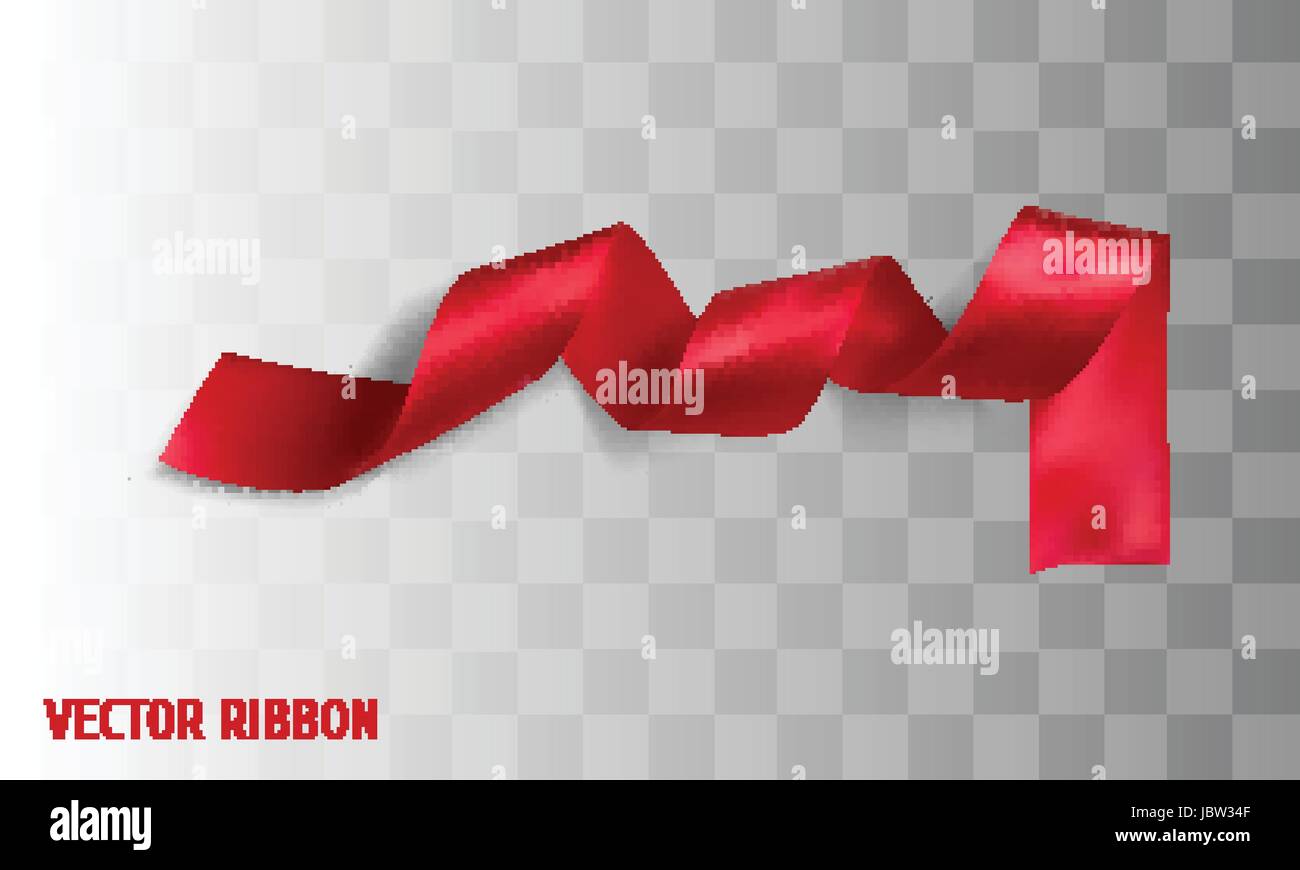 Red realistic silk vector ribbon Stock Vector Image & Art - Alamy