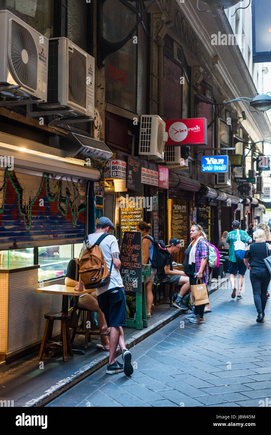 Melbourne laneway cafes hi-res stock photography and images - Alamy