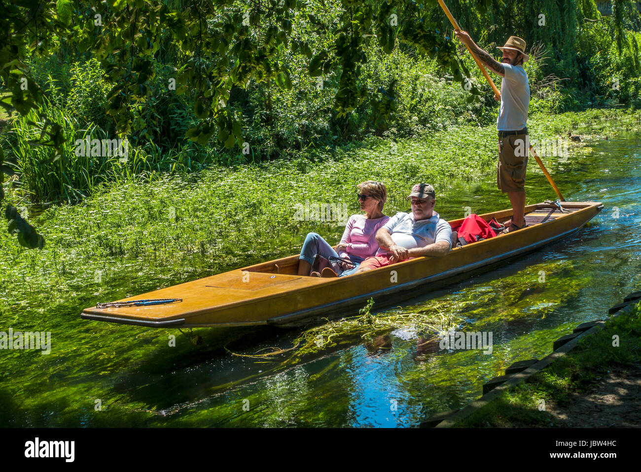 River Trip in a punt on the Great Stour in Canterbury,Kent,England ...