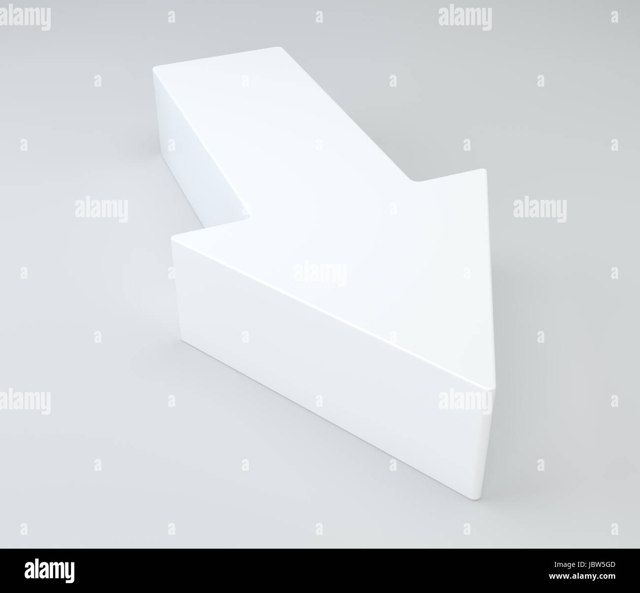 Empty arrow pedestal for presentation. 3d rendering Stock Photo - Alamy