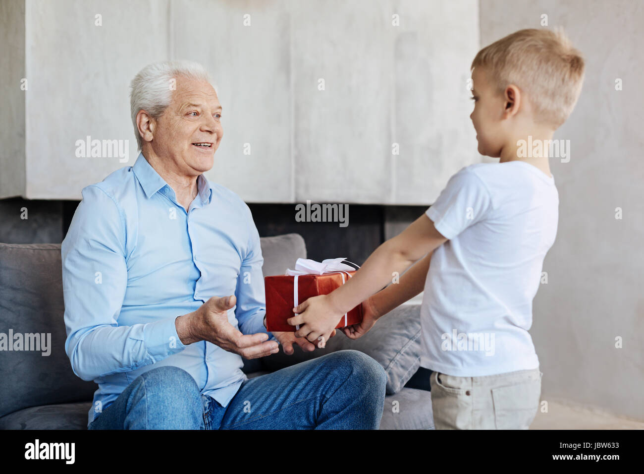 Grandpa present hi-res stock photography and images - Alamy