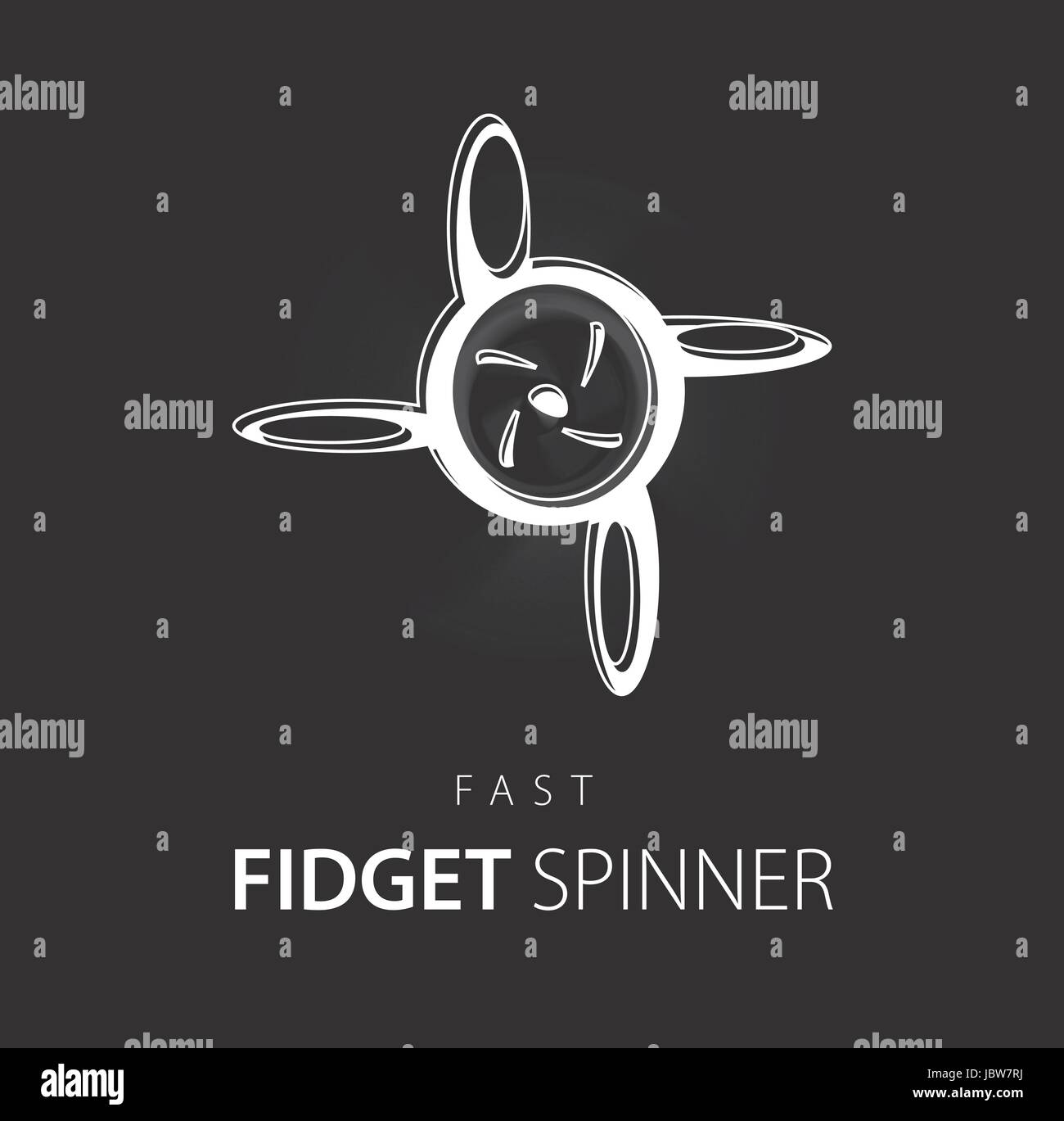 Fast Fidget Spinner logo illustration hand drawn Stock Vector Image ...