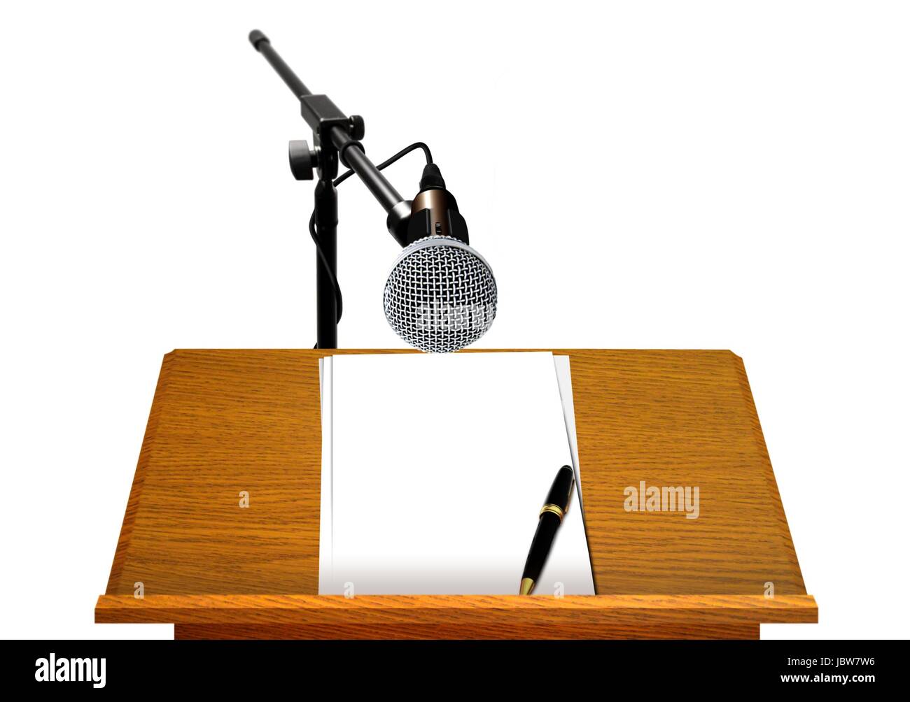 Empty podium press room hi-res stock photography and images - Alamy