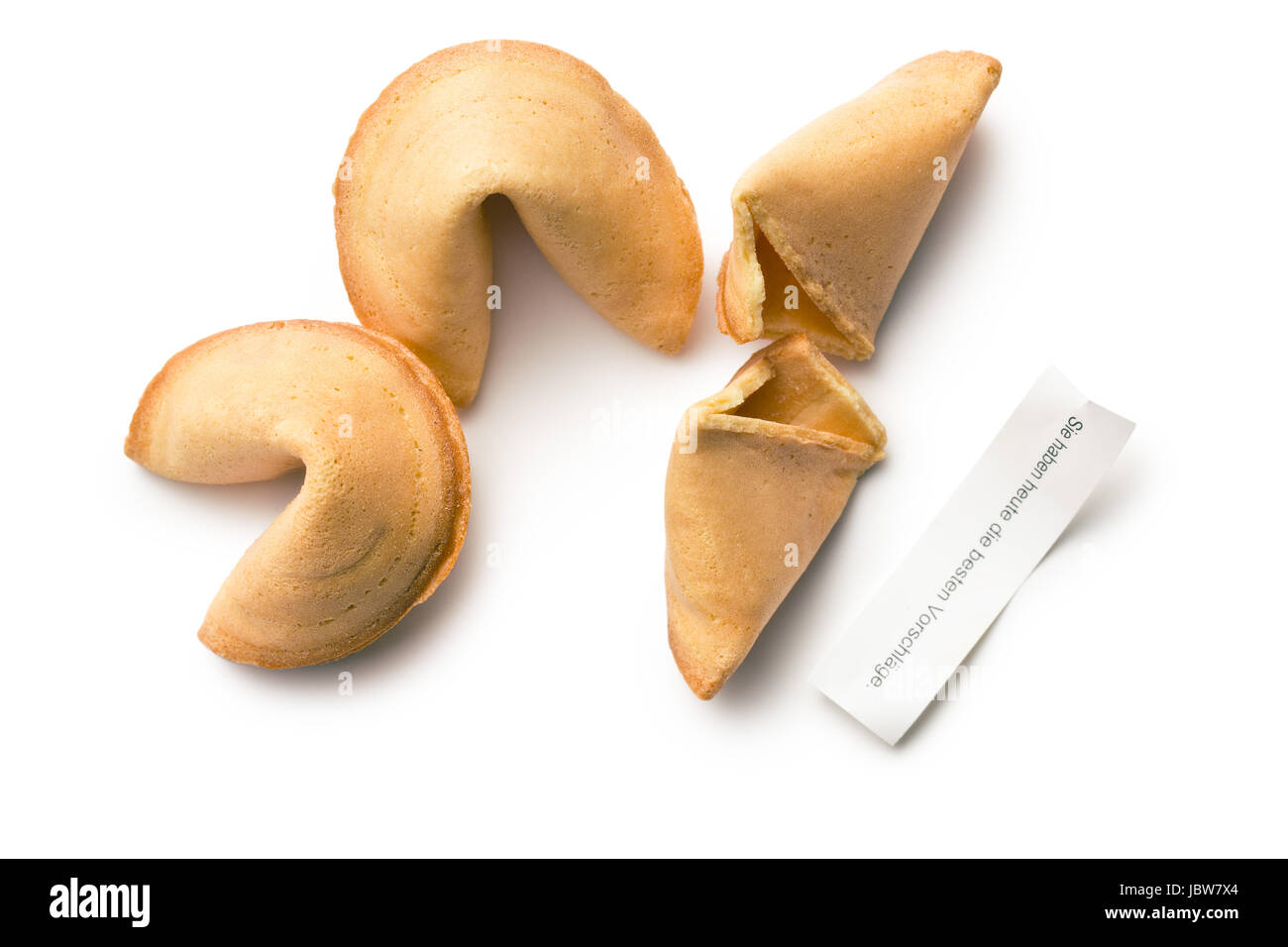 top view of fortune cookie Stock Photo - Alamy