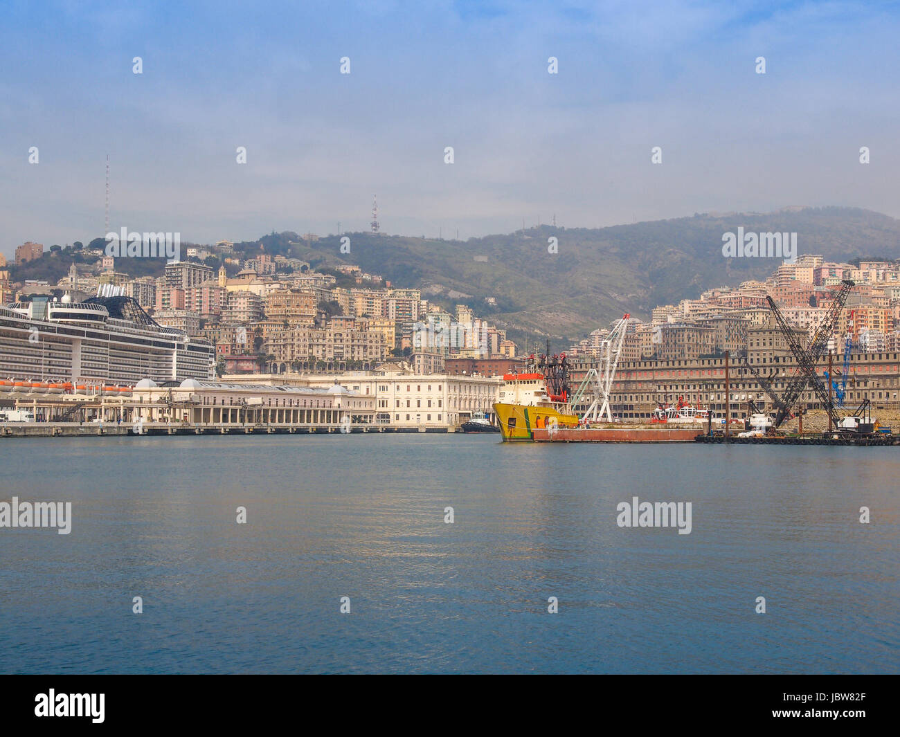 View of the city of Genoa from the sea Stock Photo - Alamy