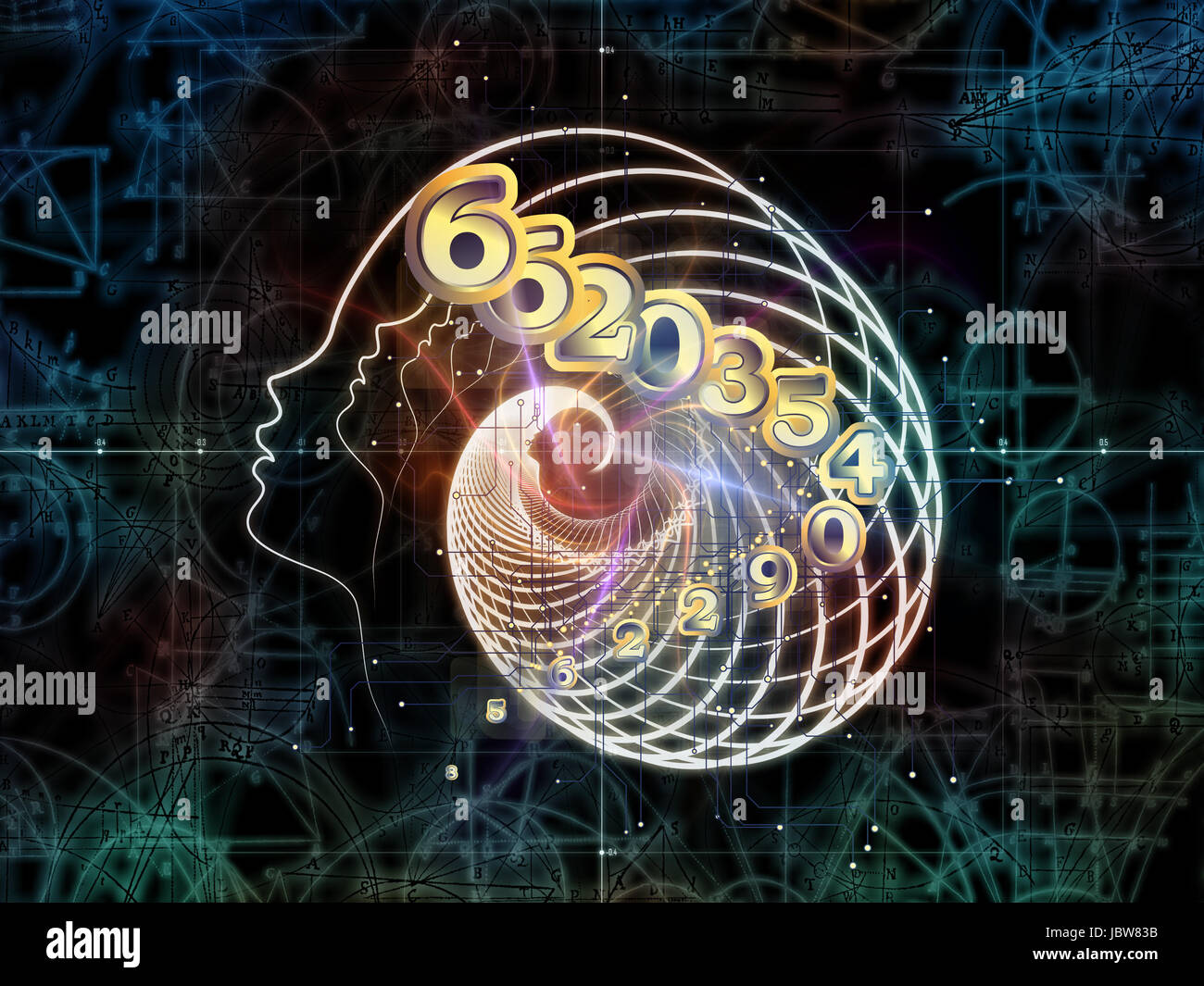 Strange Geometry series. Composition of line drawing, math and geometry ...