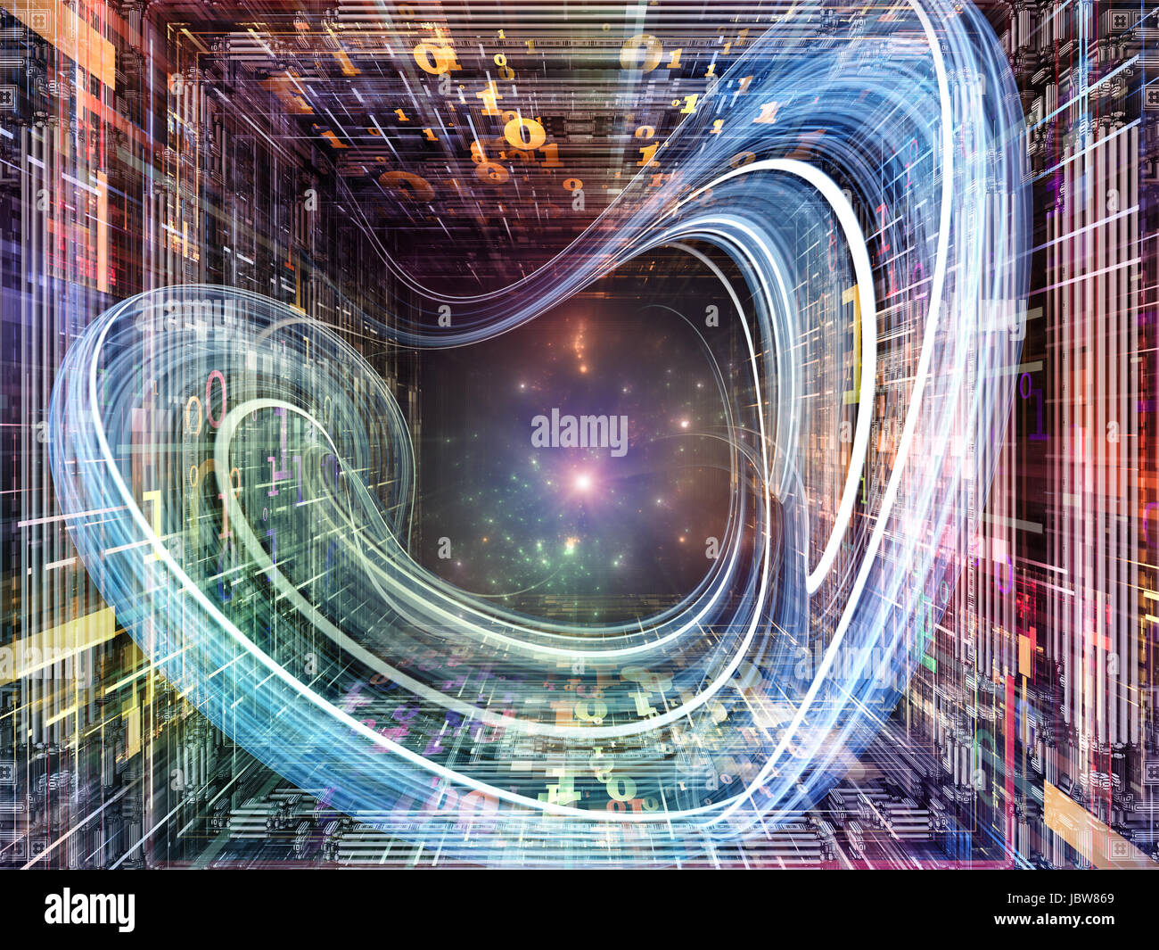 Matter Can Dream series. Composition of fractal frames, graphic ...