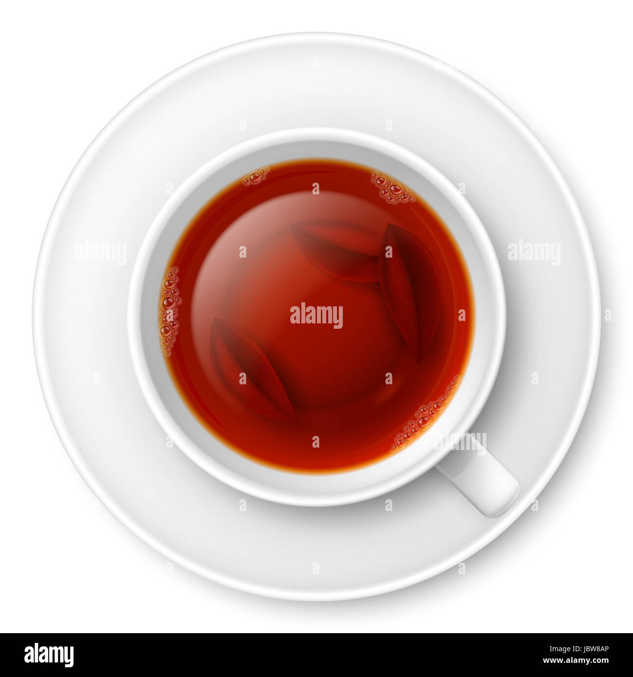 Cup of black tea with tea leaves at the bottom Stock Photo - Alamy