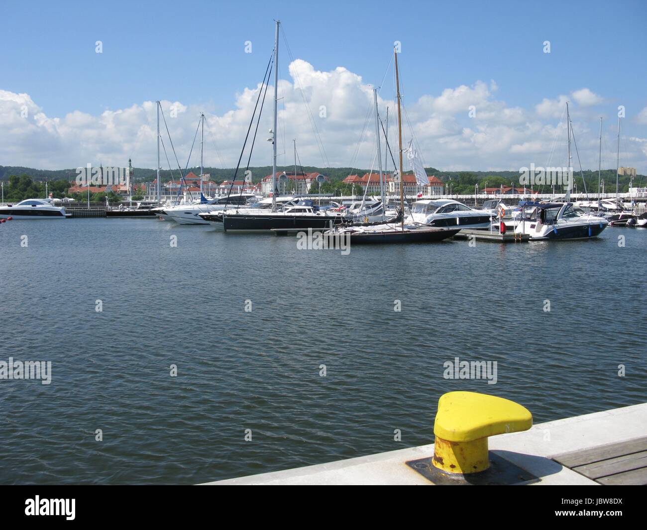 Marina an der Seebrücke von Sopot, Zoppot Stock Photo - Alamy