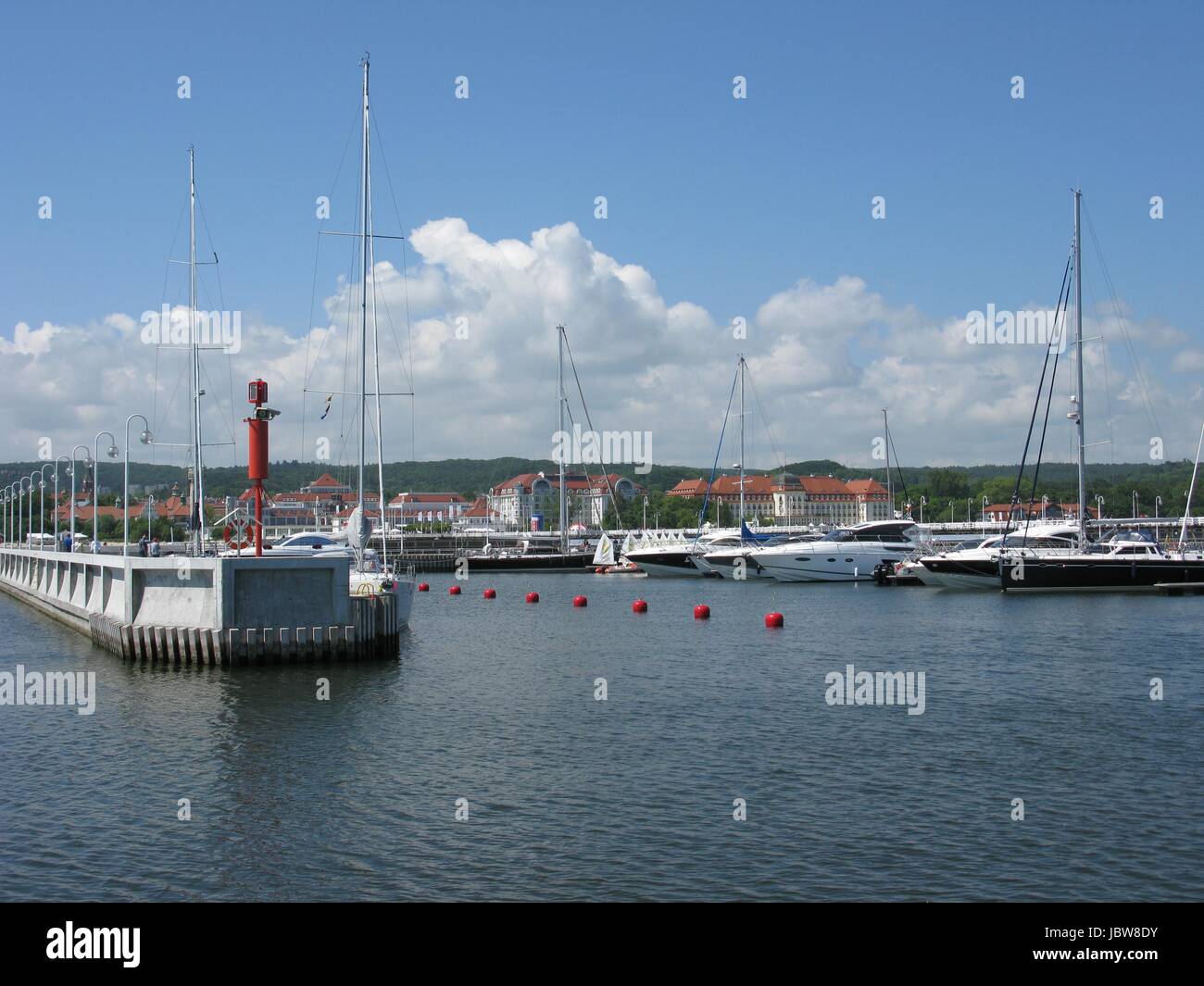Marina an der Seebrücke von Sopot, Zoppot Stock Photo - Alamy