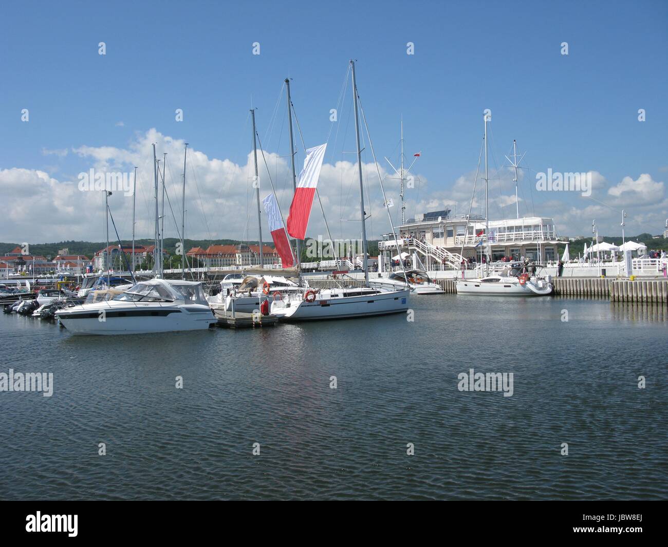 Marina an der Seebrücke von Sopot, Zoppot Stock Photo - Alamy