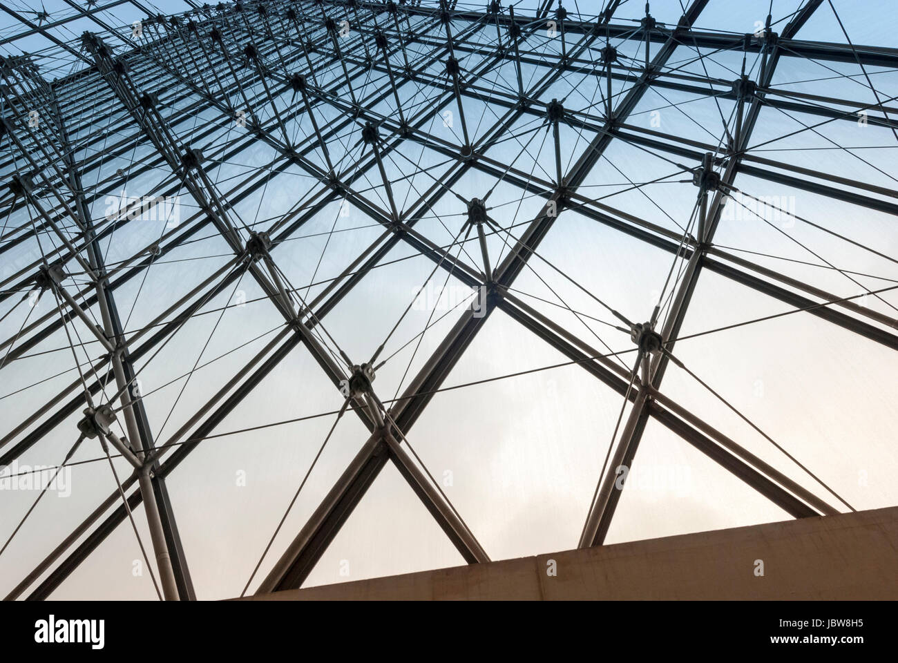 Glass ceiling of Louvre Pyramid Stock Photo - Alamy